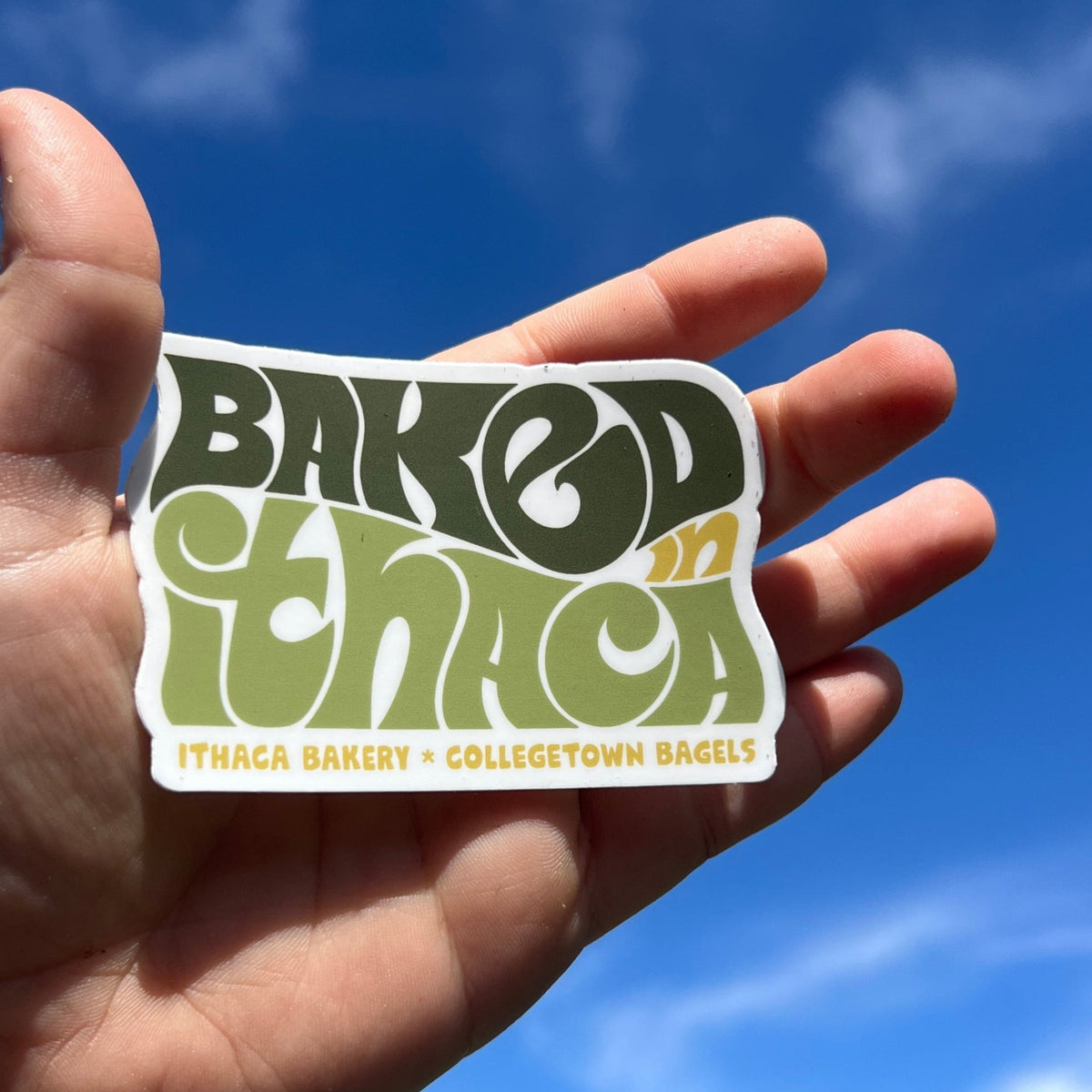 "Baked in Ithaca" Sticker – Ithaca Bakery
